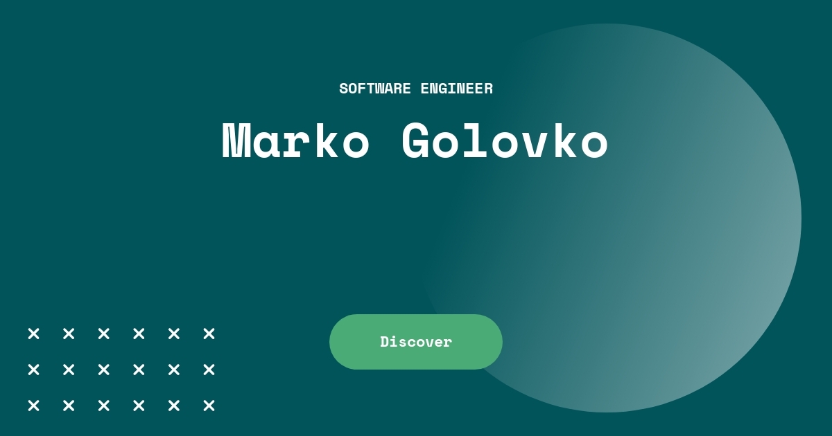Marko Golovko - Software Engineer